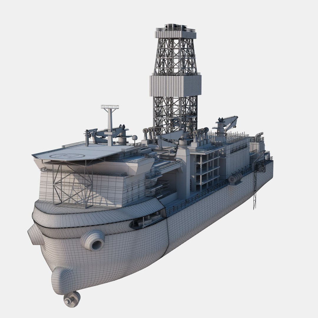 3d Drillship Drill Ship