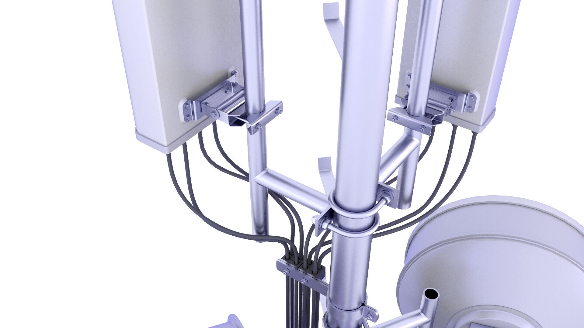 Rooftop Cell Tower Station 38 3D - TurboSquid 2096443