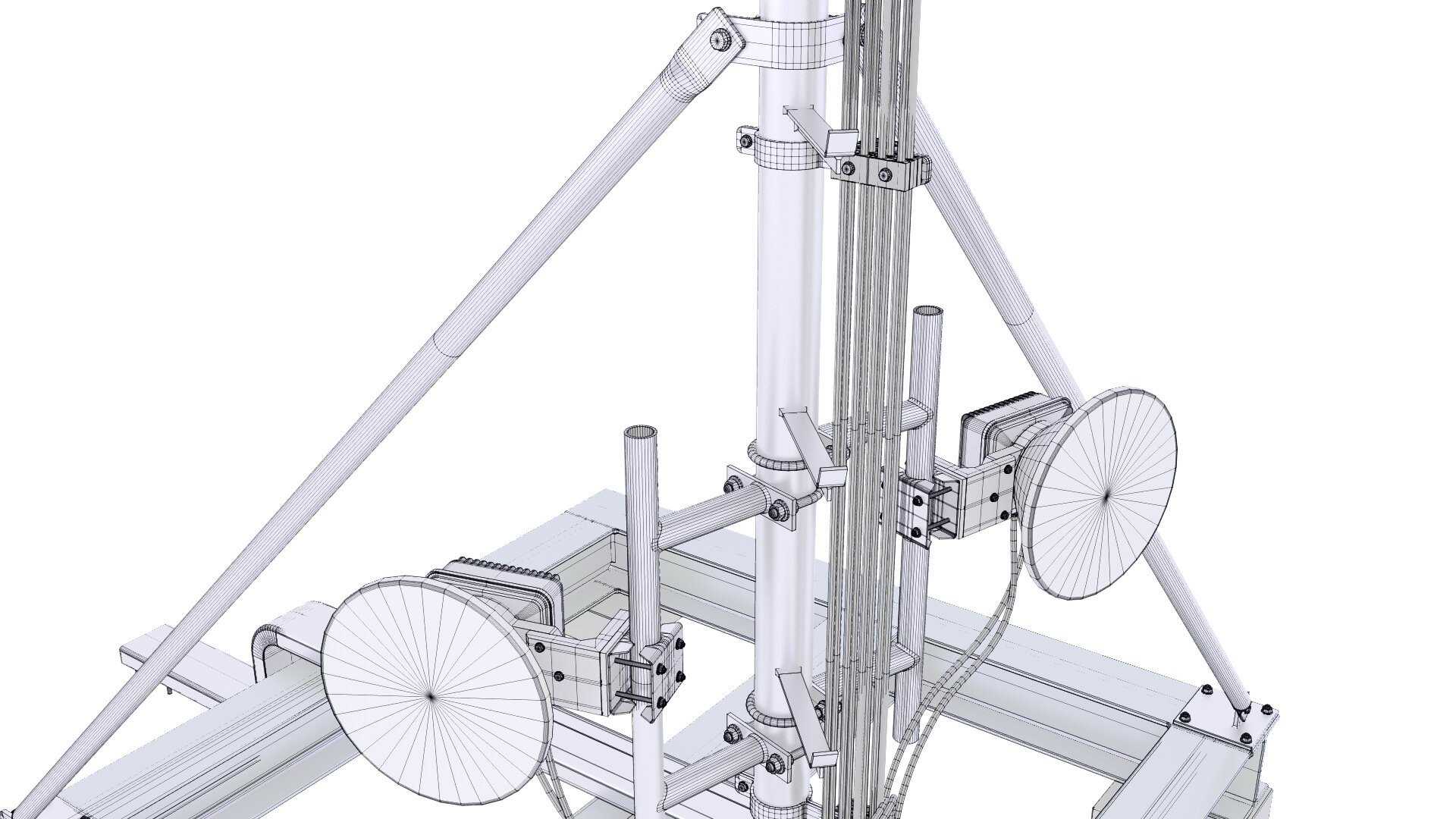 Rooftop Cell Tower Station 38 3D - TurboSquid 2096443