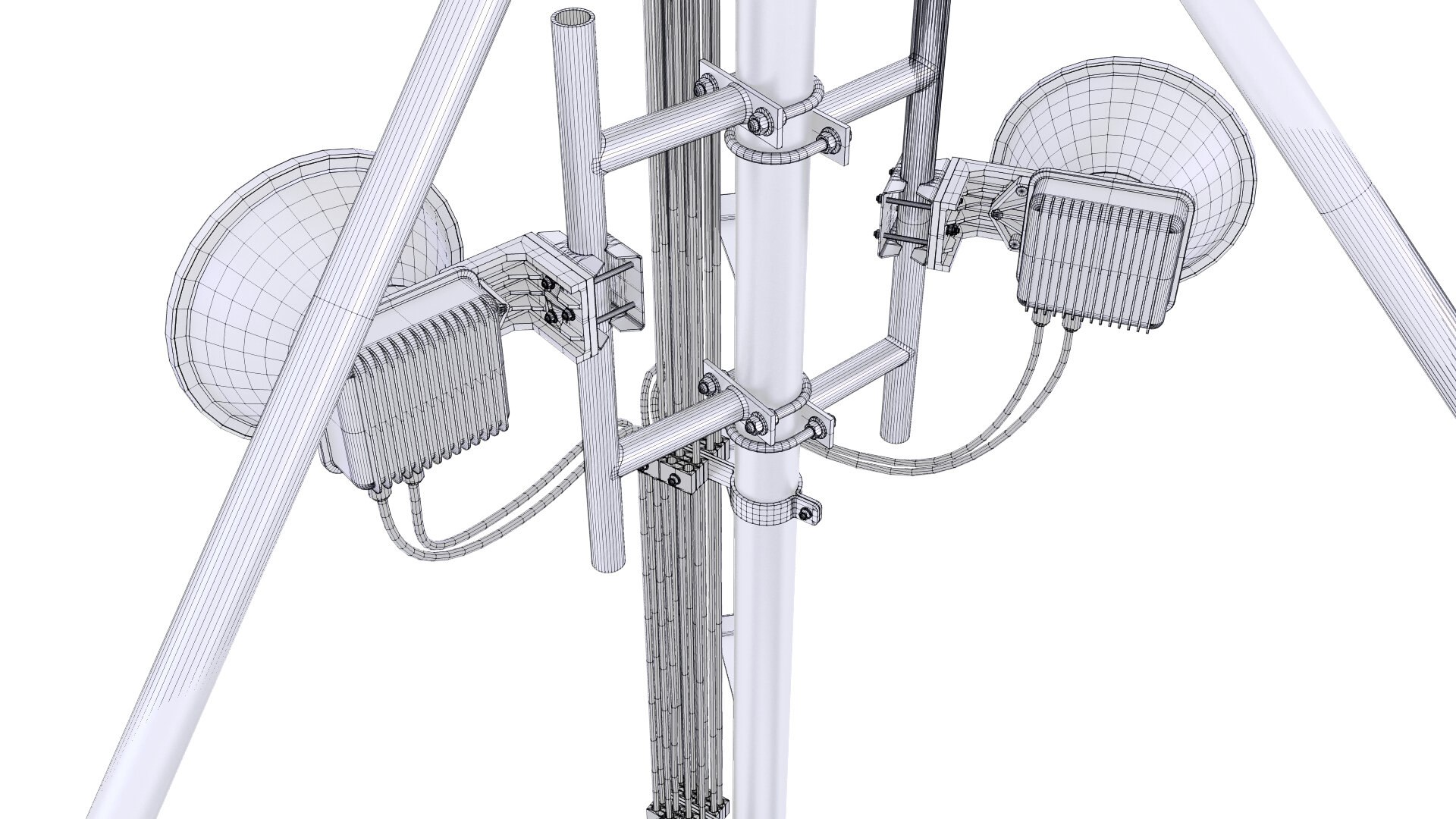 Rooftop Cell Tower Station 38 3D - TurboSquid 2096443