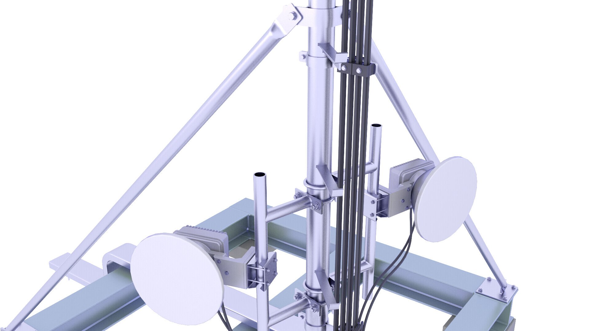 Rooftop Cell Tower Station 38 3D - TurboSquid 2096443