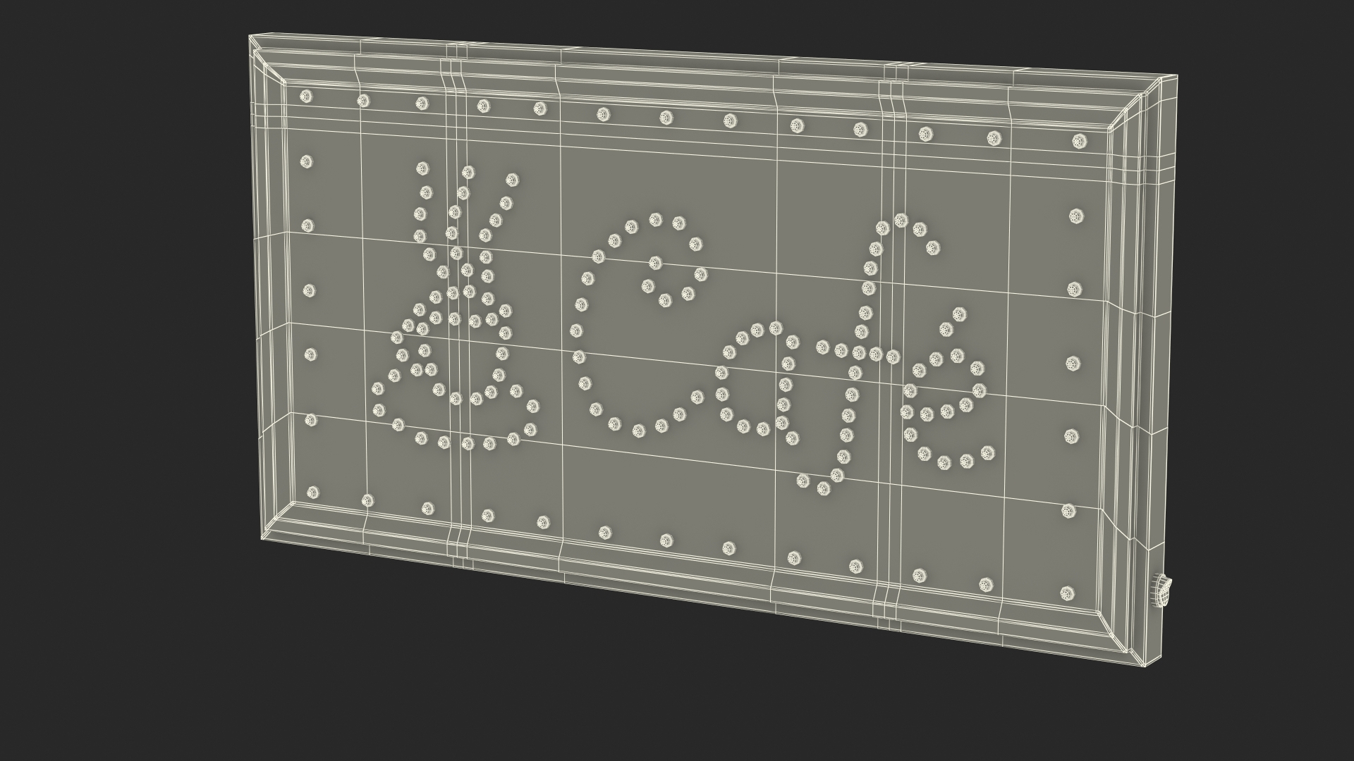 3D Model Classic LED Cafe Light Board Sign OFF - TurboSquid 2106251