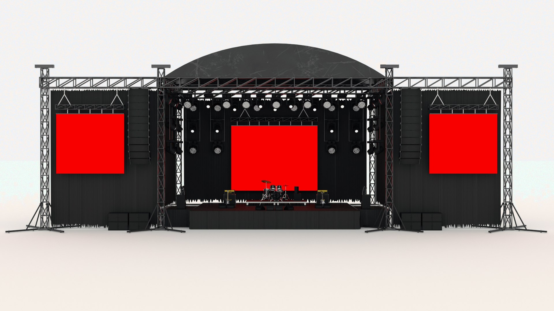 Concert Stage Event Full Setup Model - TurboSquid 2059907