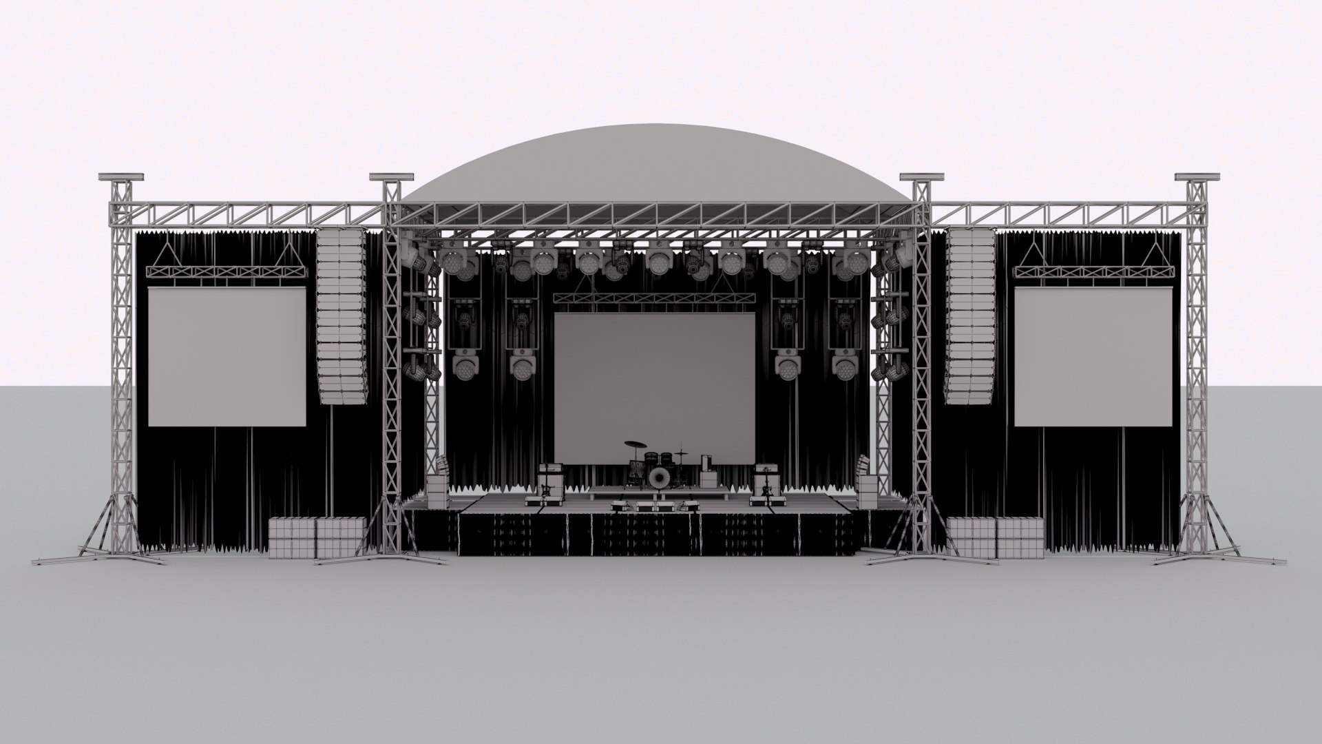 Concert Stage Event Full Setup Model - TurboSquid 2059907