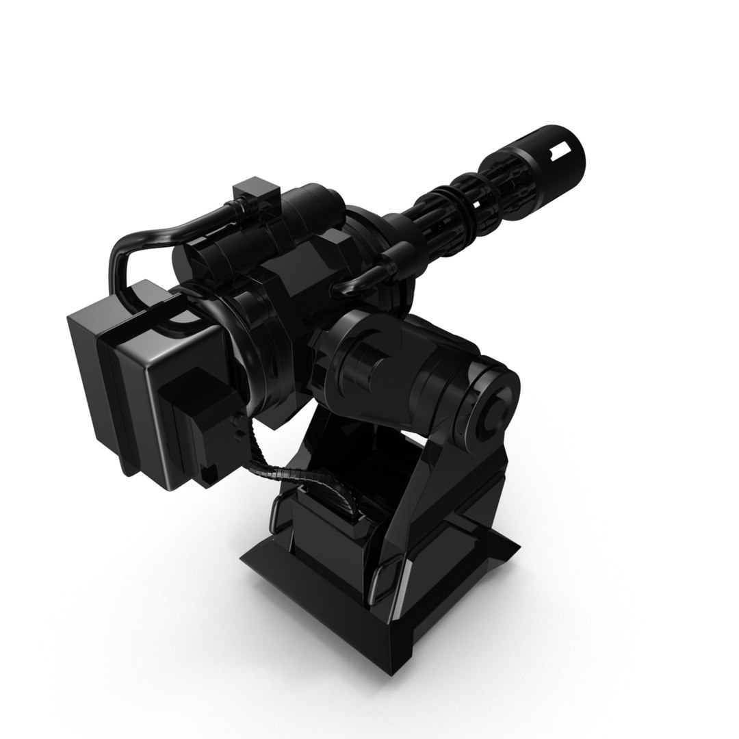 3D Model Minigun Turret - TurboSquid 1175097