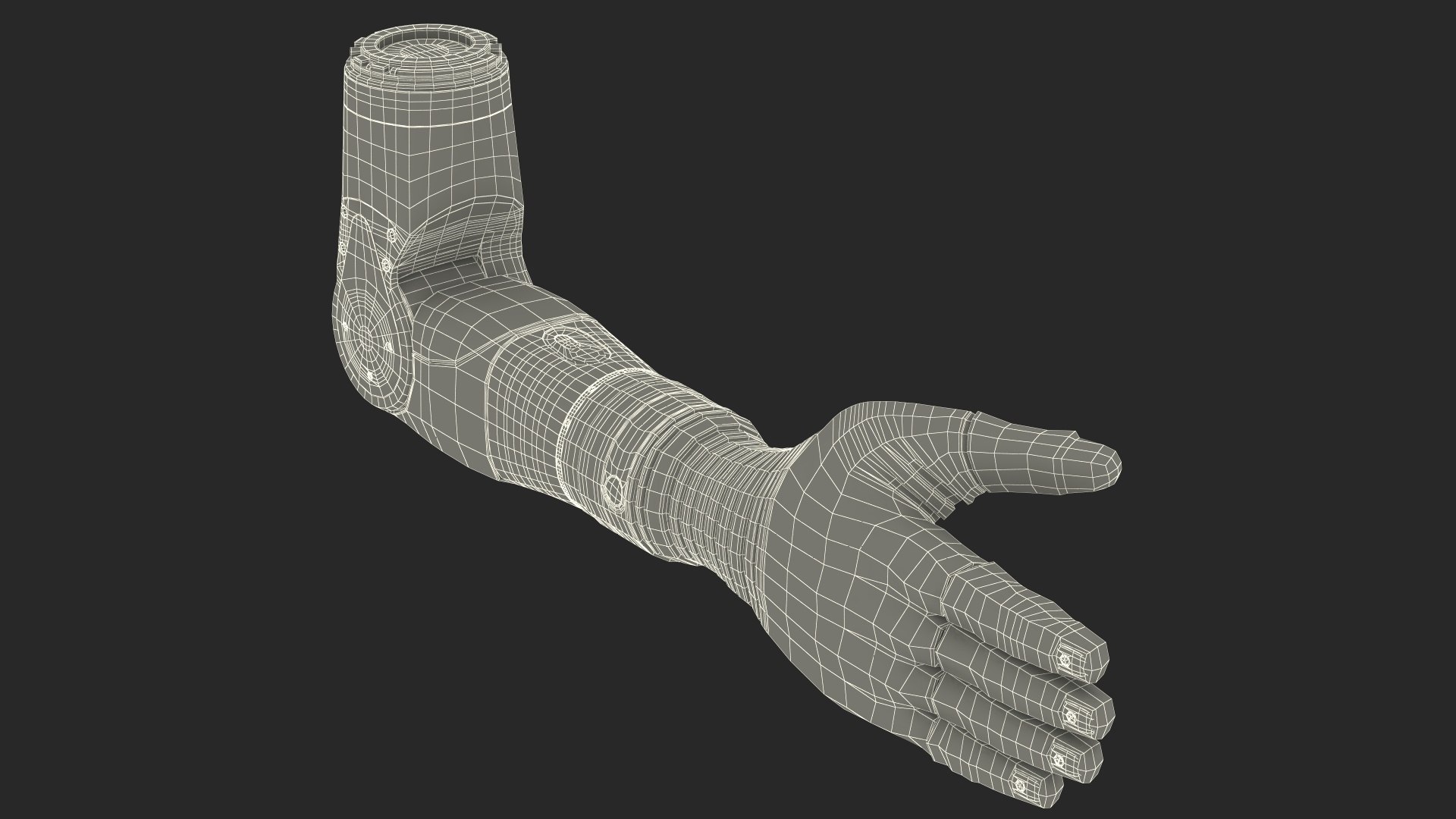 Bionic Arm with Elbow Deka Rigged for Maya 3D model - TurboSquid 2082948