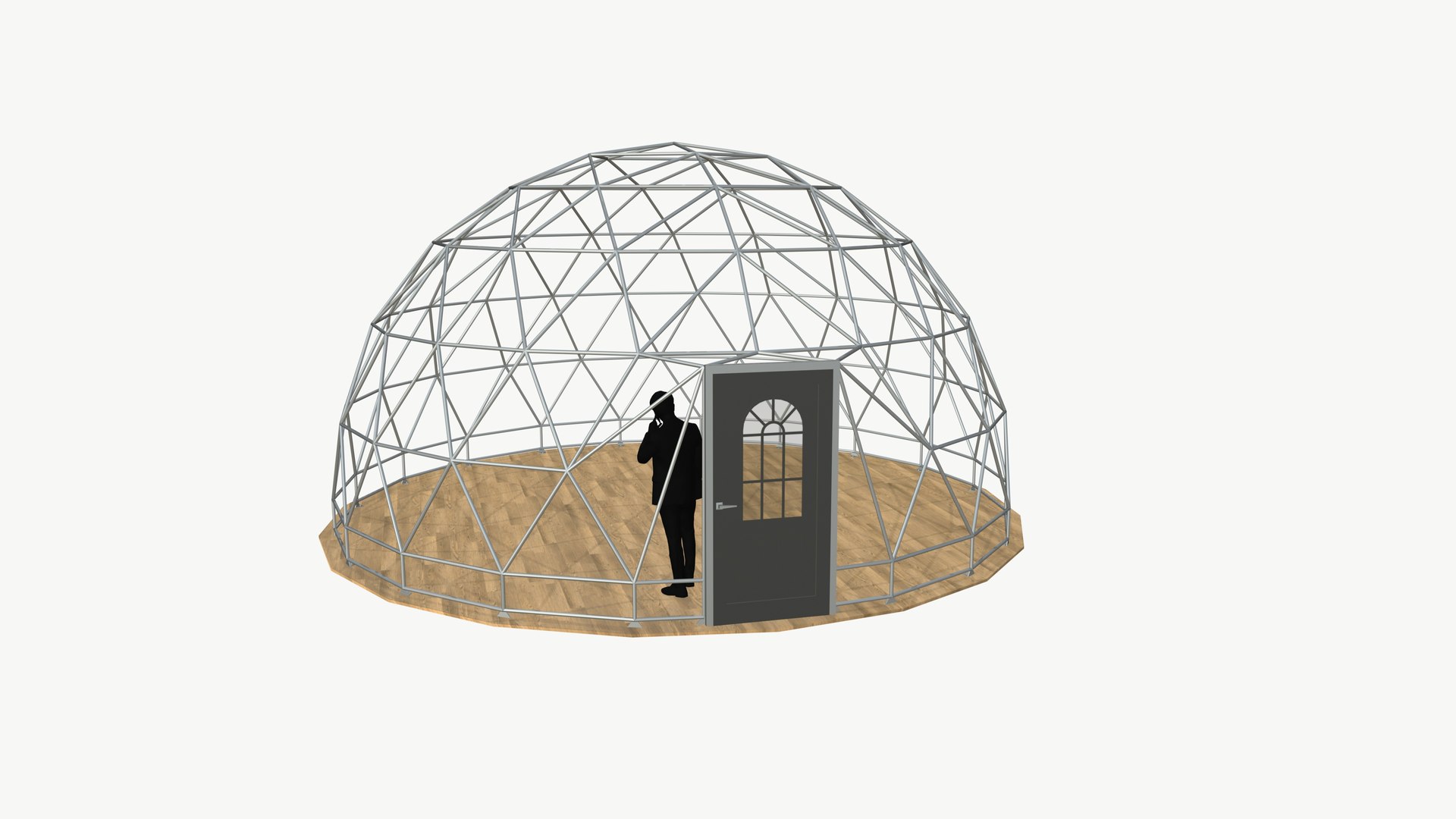 Geodesic Dome Structure On Platform 3D Model - TurboSquid 2116746