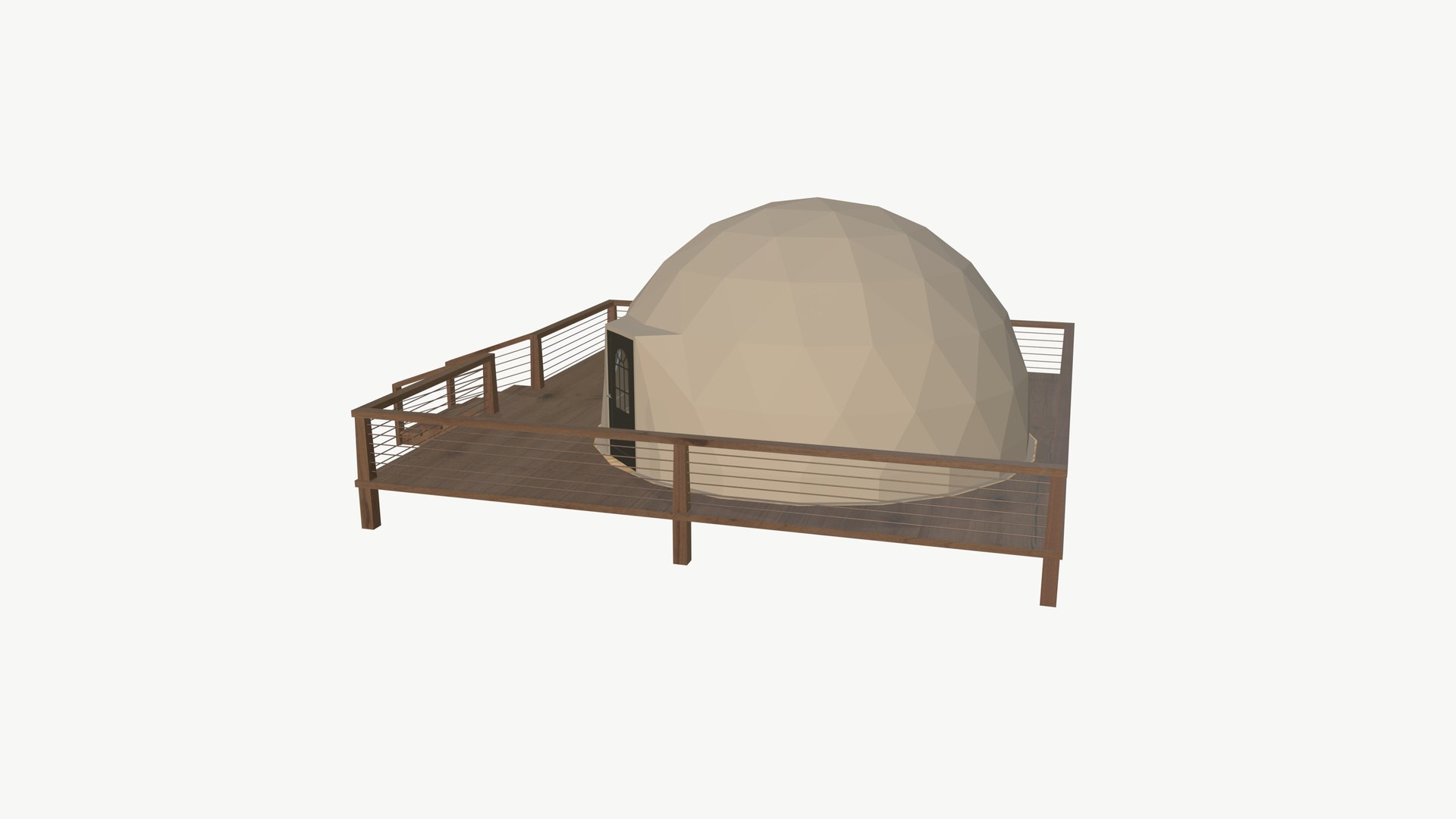 Geodesic Dome Structure On Platform 3D Model - TurboSquid 2116746