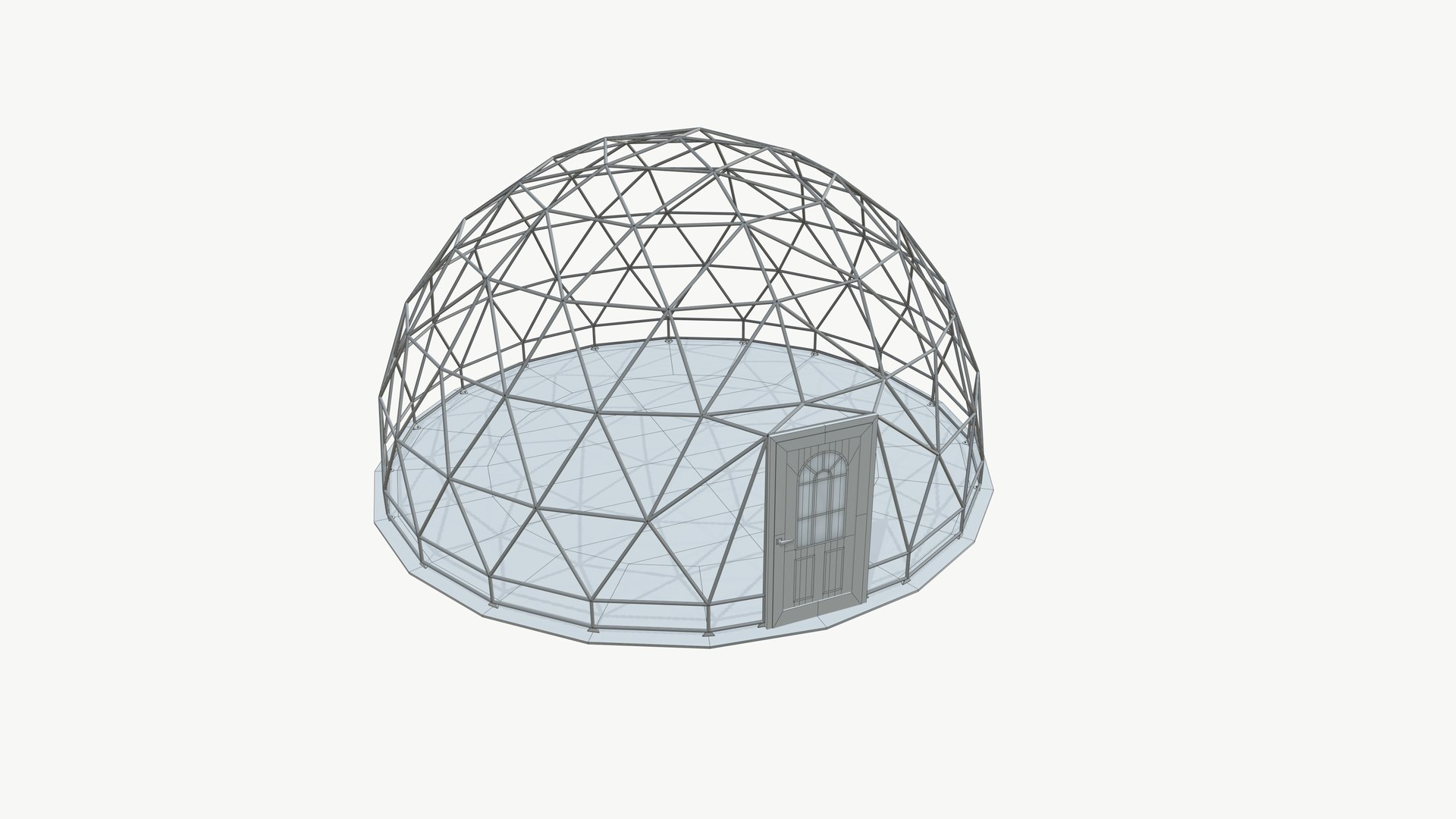 Geodesic Dome Structure On Platform 3D Model - TurboSquid 2116746