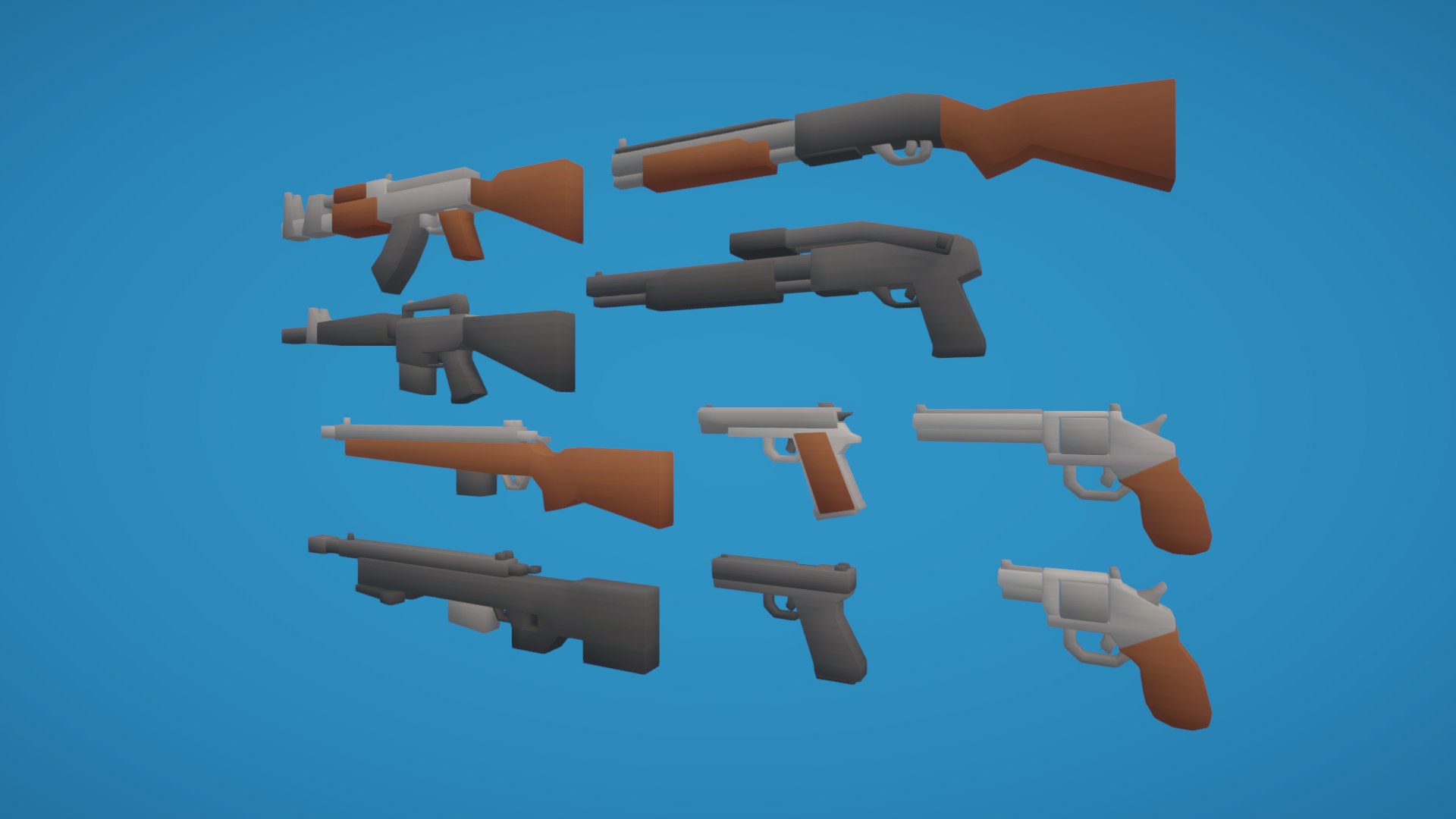 3D Poxel - Guns model - TurboSquid 2075106