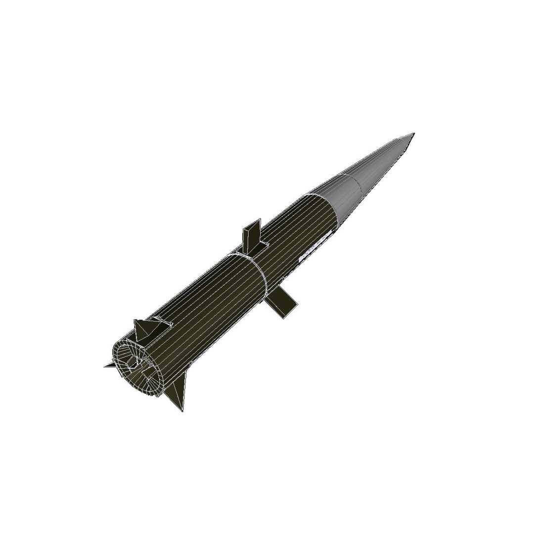 3d Model Mgm-31 Pershing 1a Missile