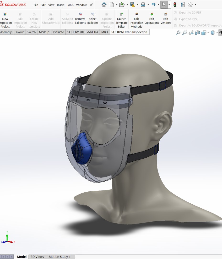 FACE SHIELD FACE MASK MASKER SAFETY MEDICAL FACESHIELD 3D - TurboSquid 1946302