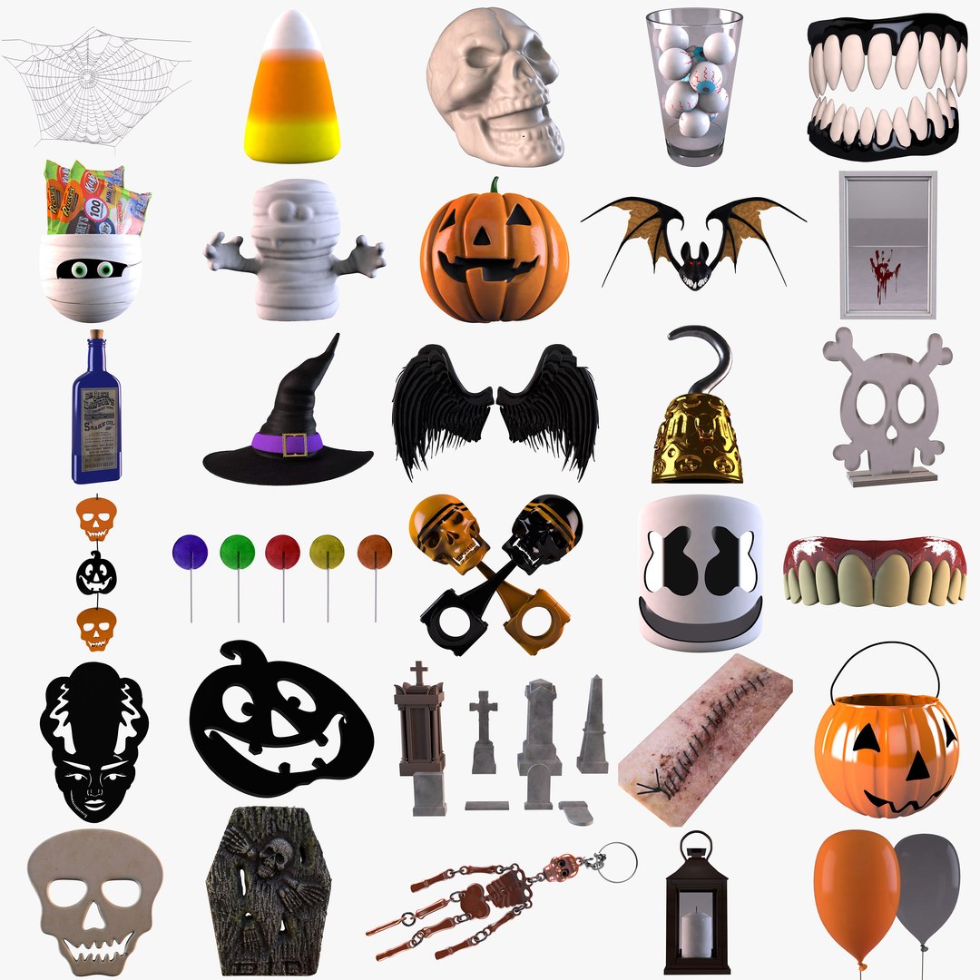 Halloween decorations model - TurboSquid 1955332