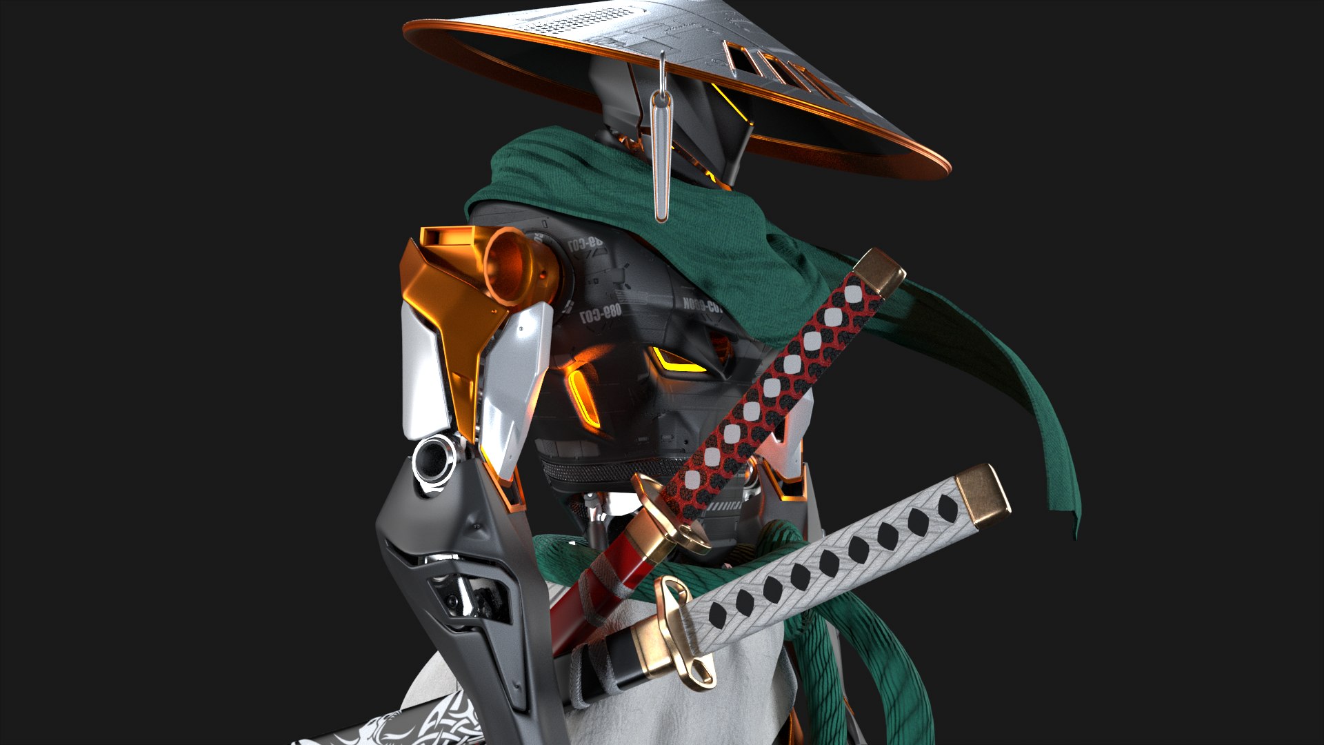 3D Cyborg Samurai - TurboSquid 2025801