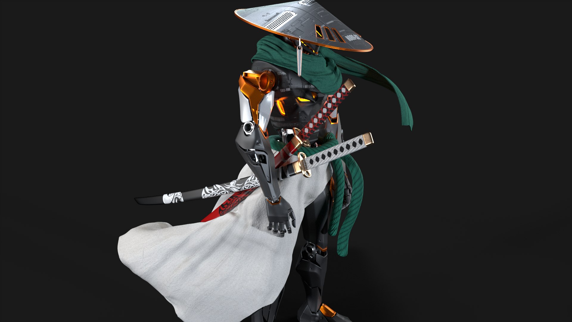 3D Cyborg Samurai - TurboSquid 2025801