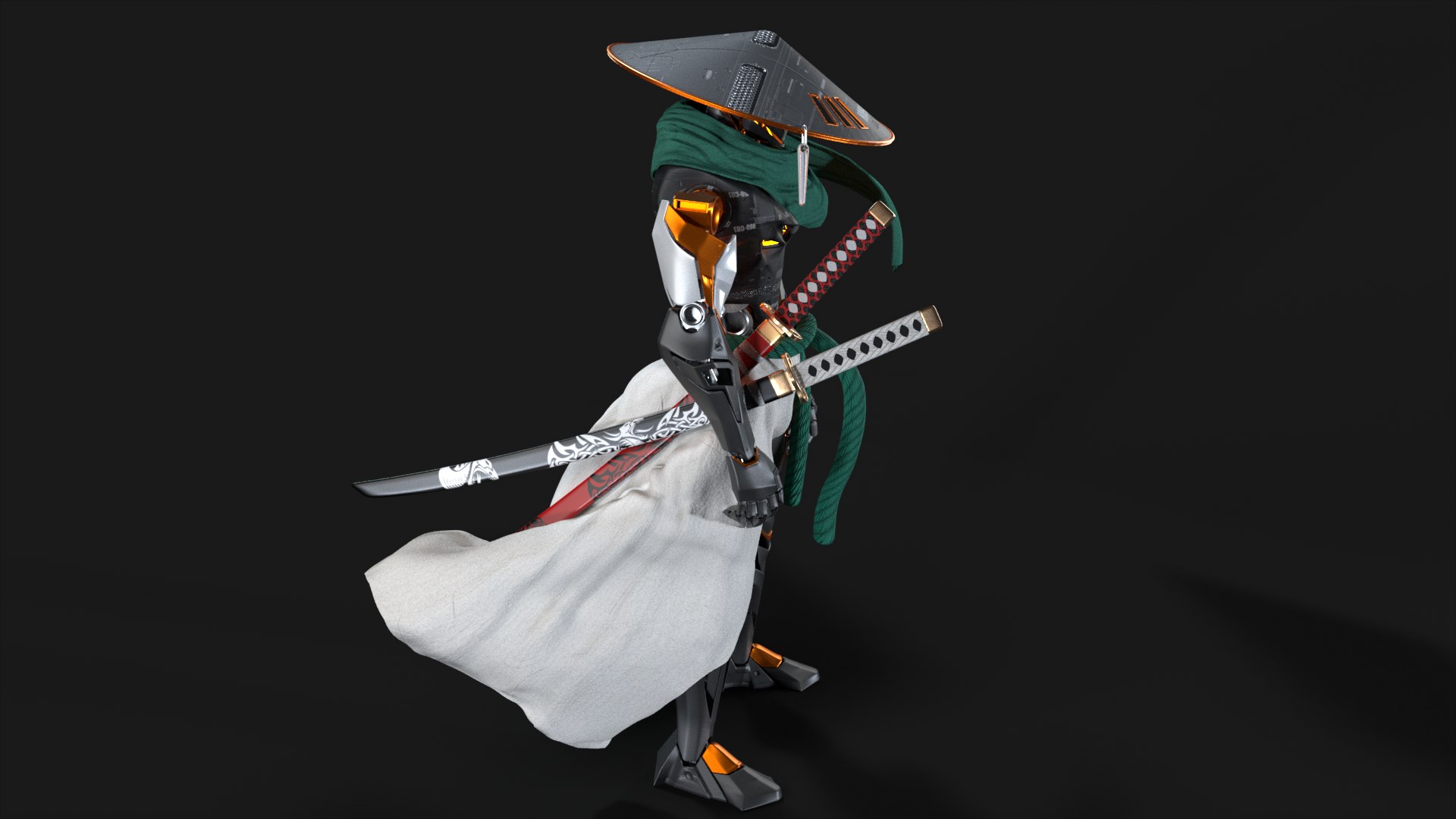 3D Cyborg Samurai - TurboSquid 2025801