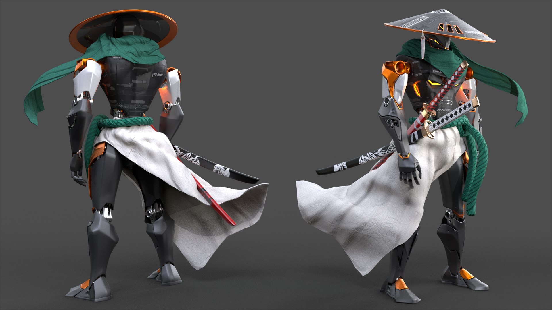 3D Cyborg Samurai - TurboSquid 2025801