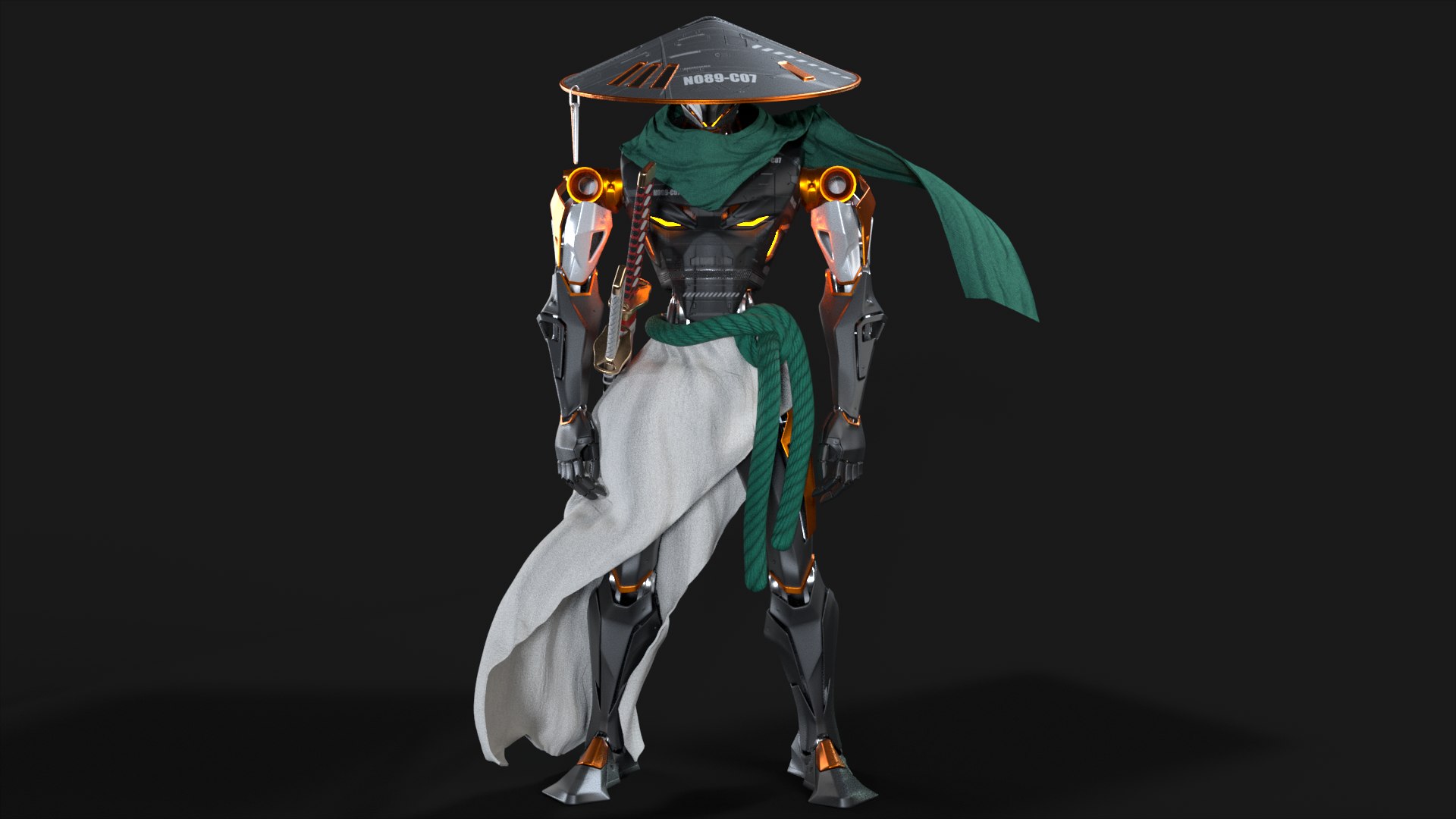 3D Cyborg Samurai - TurboSquid 2025801