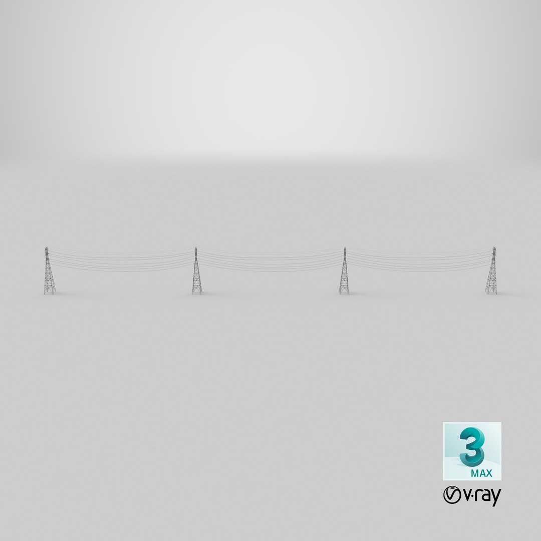 3D Power-lines- High-tension - TurboSquid 1160411