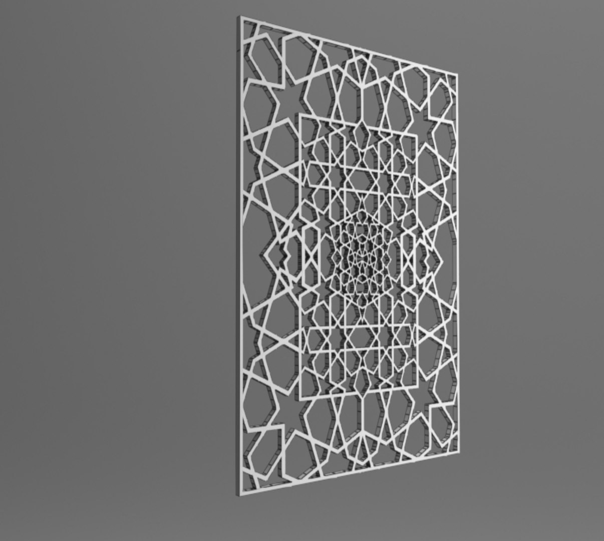 3D Arabic Pattern Panel - TurboSquid 1762179