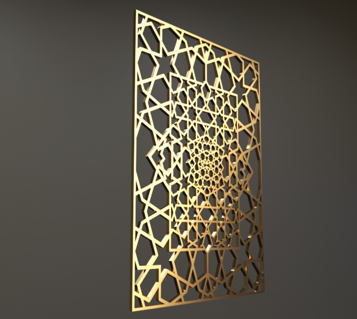 3D Arabic Pattern Panel - TurboSquid 1762179