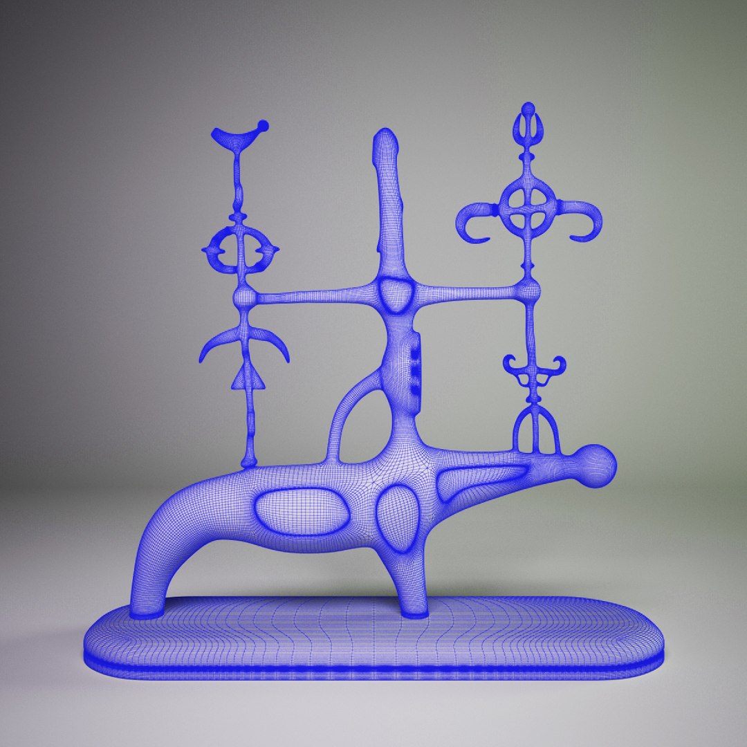 3ds Max Ethnical Statuette - Tanir