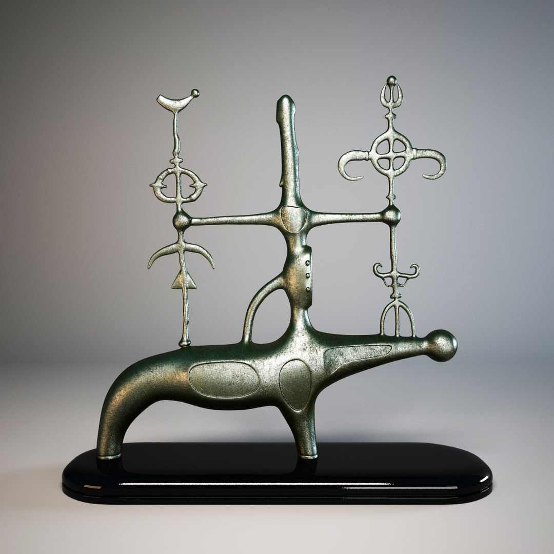 3ds Max Ethnical Statuette - Tanir