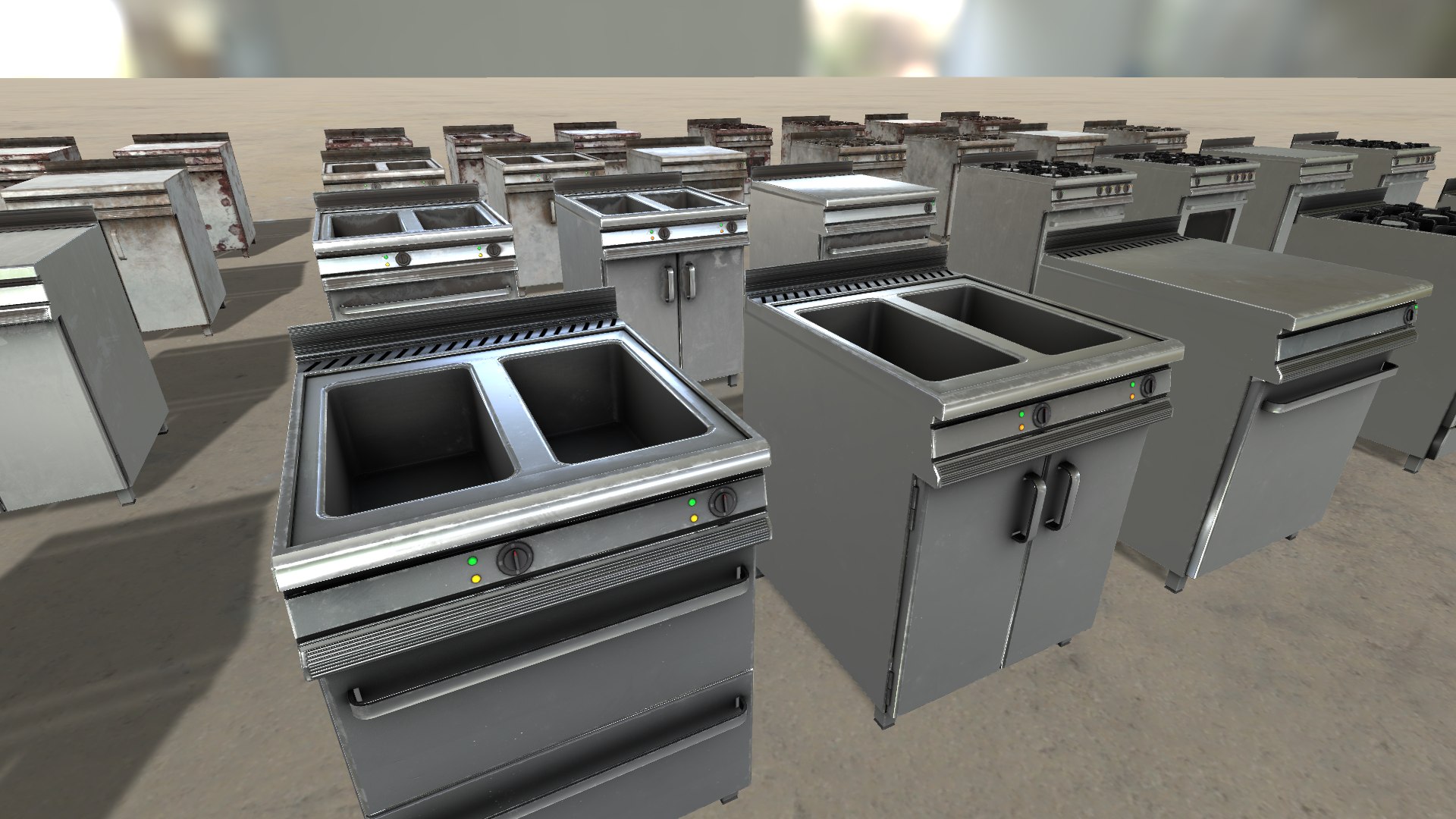 3D Gastronomic Kitchen Props Collection PBR - TurboSquid 2164128