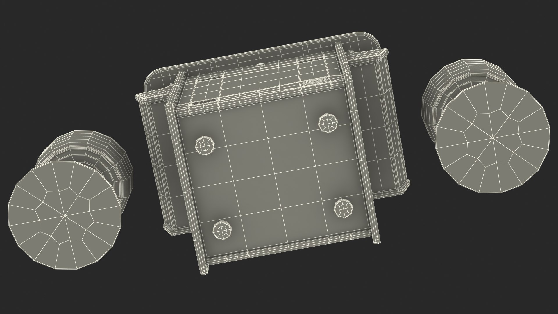 3D Cocktail Table Arcade Machine with Stools - TurboSquid 1737518