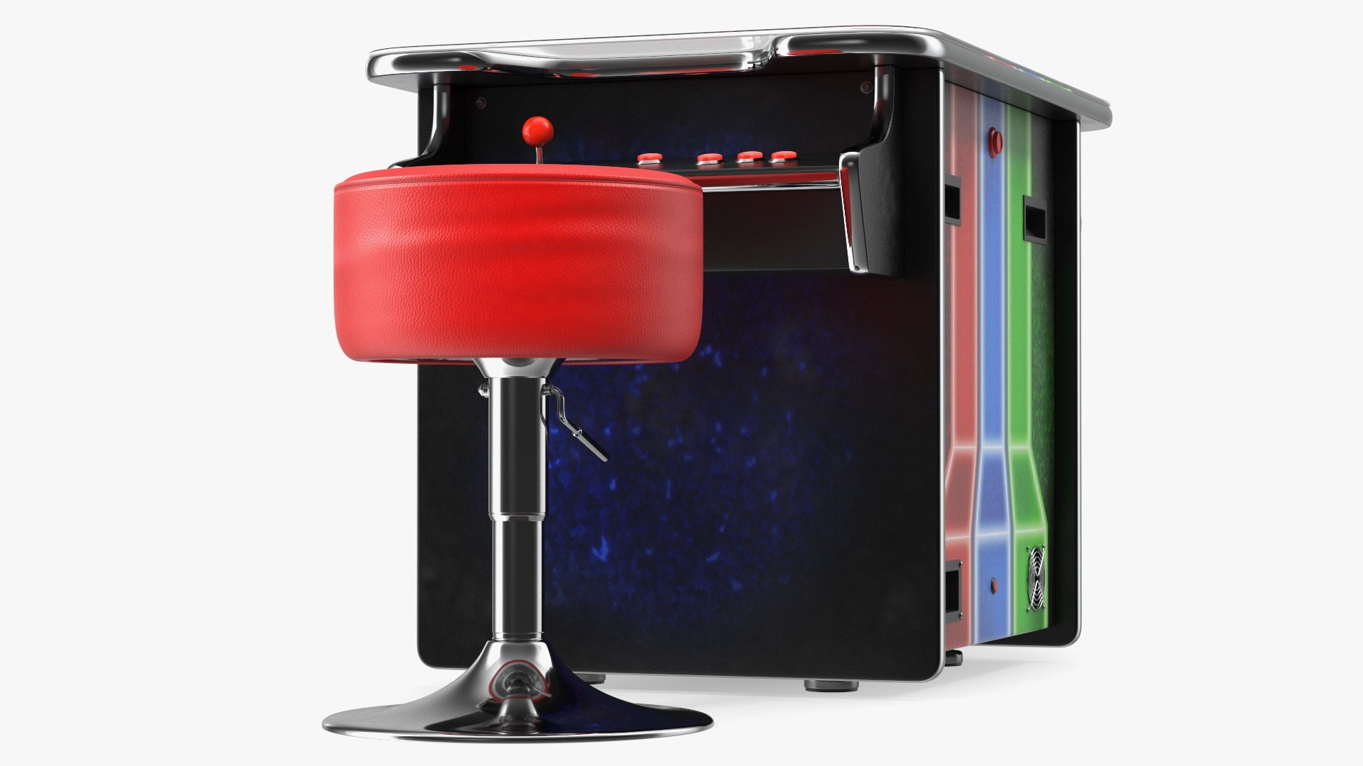 3D Cocktail Table Arcade Machine with Stools - TurboSquid 1737518