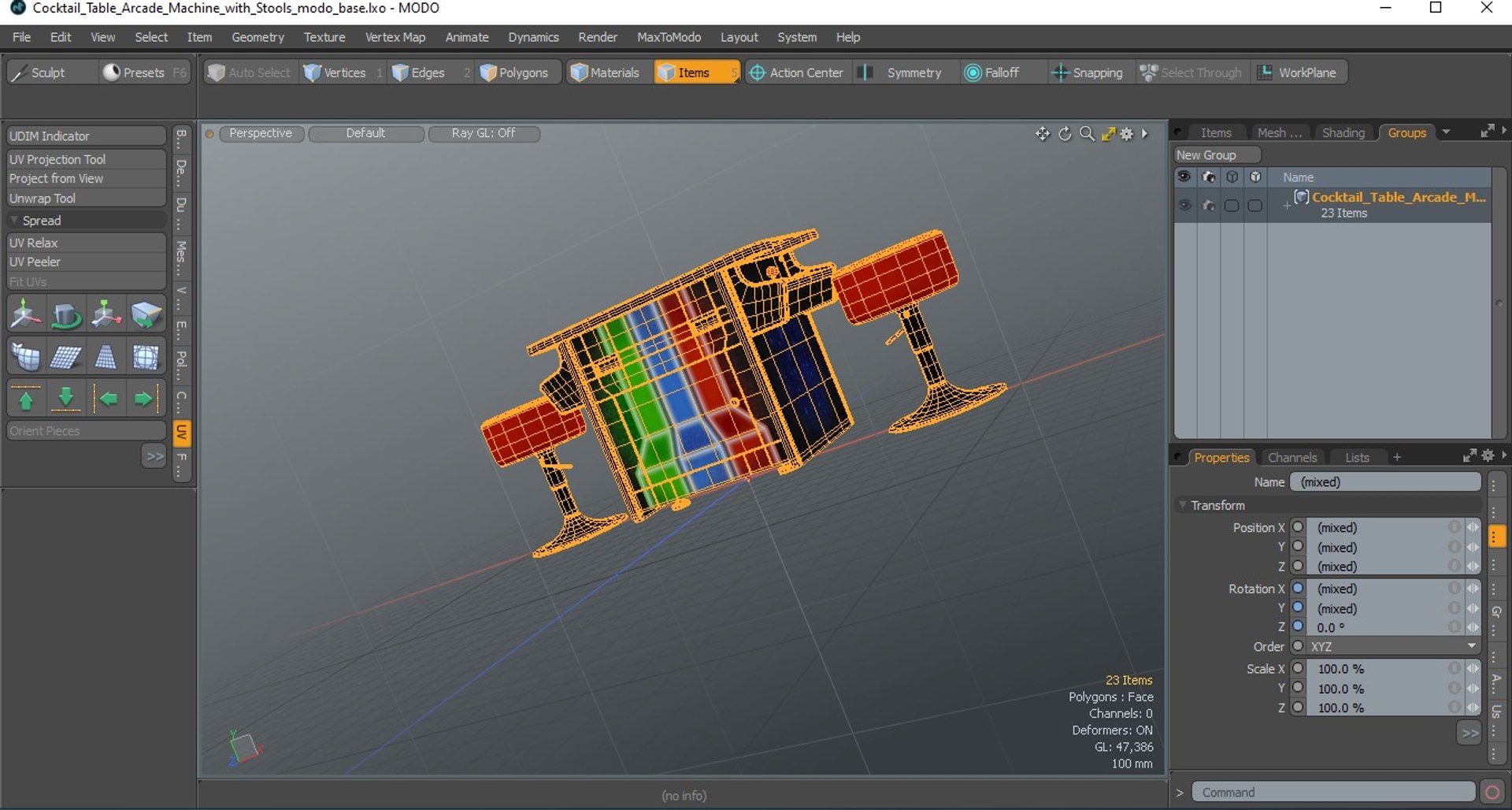 3D Cocktail Table Arcade Machine with Stools - TurboSquid 1737518