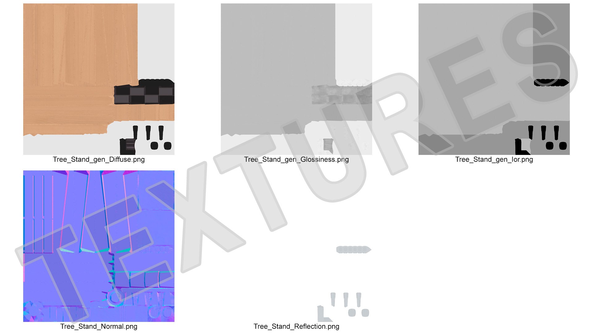3D Metal And Wood Live Christmas Tree Stand - TurboSquid 1955635