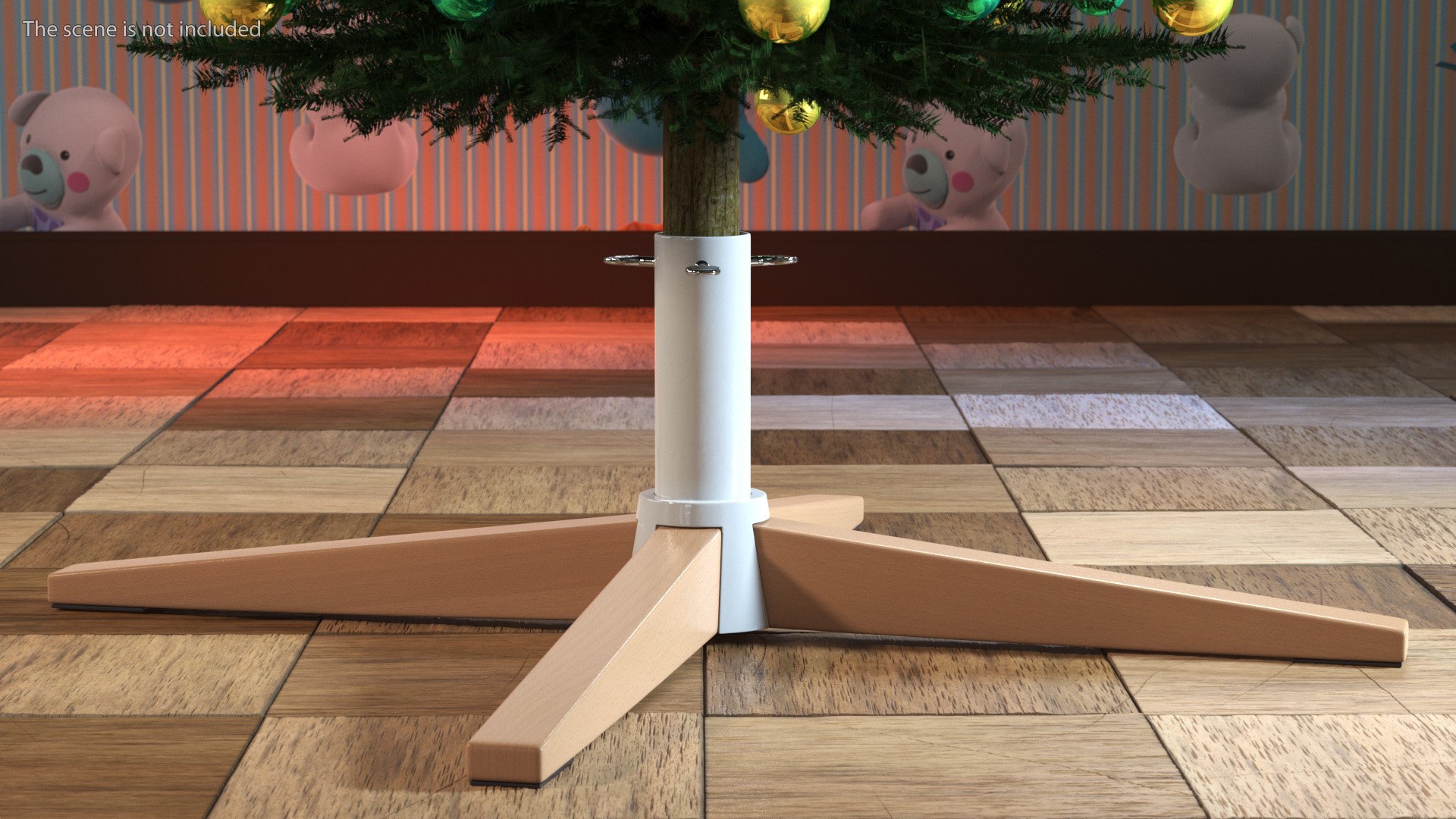 3D Metal And Wood Live Christmas Tree Stand - TurboSquid 1955635