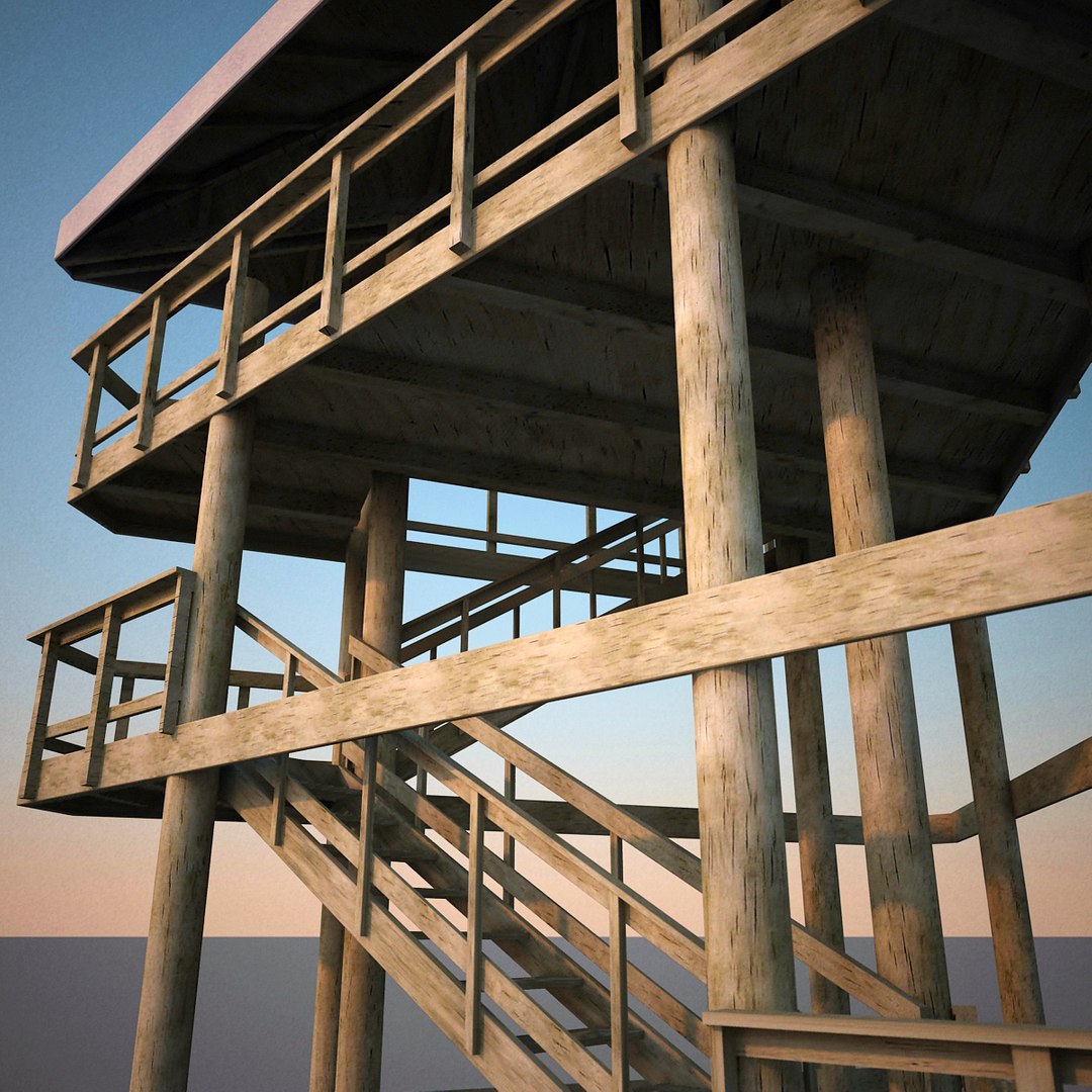 3dsmax Guard Tower V2