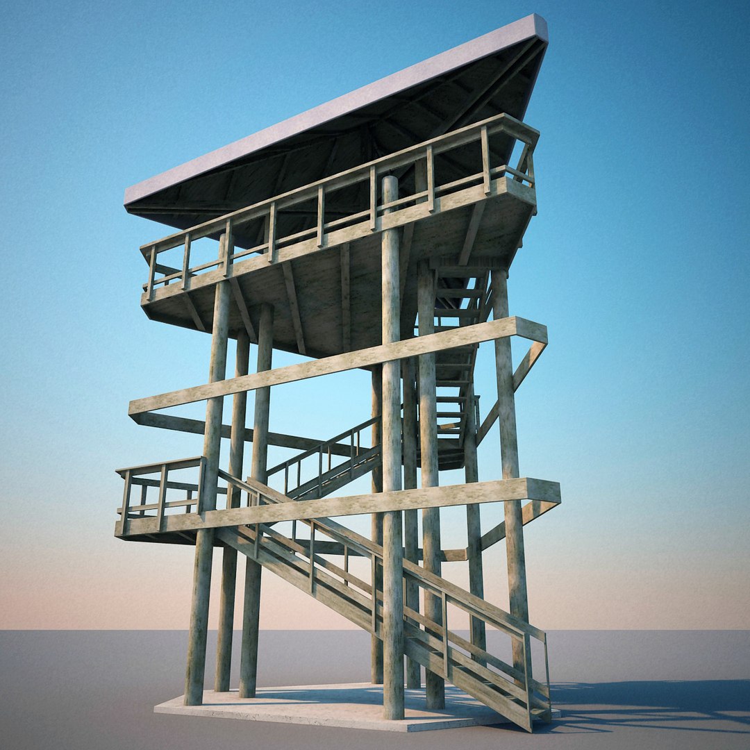 3dsmax guard tower v2