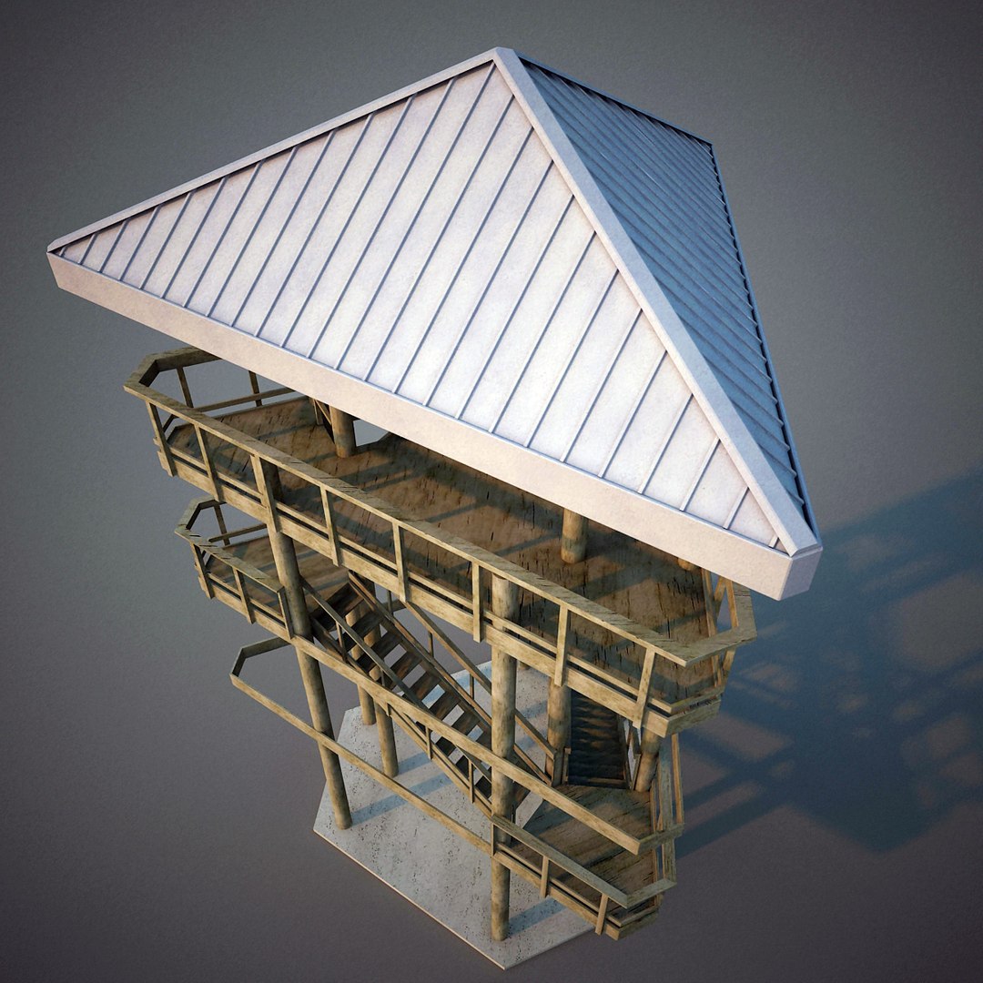 3dsmax guard tower v2