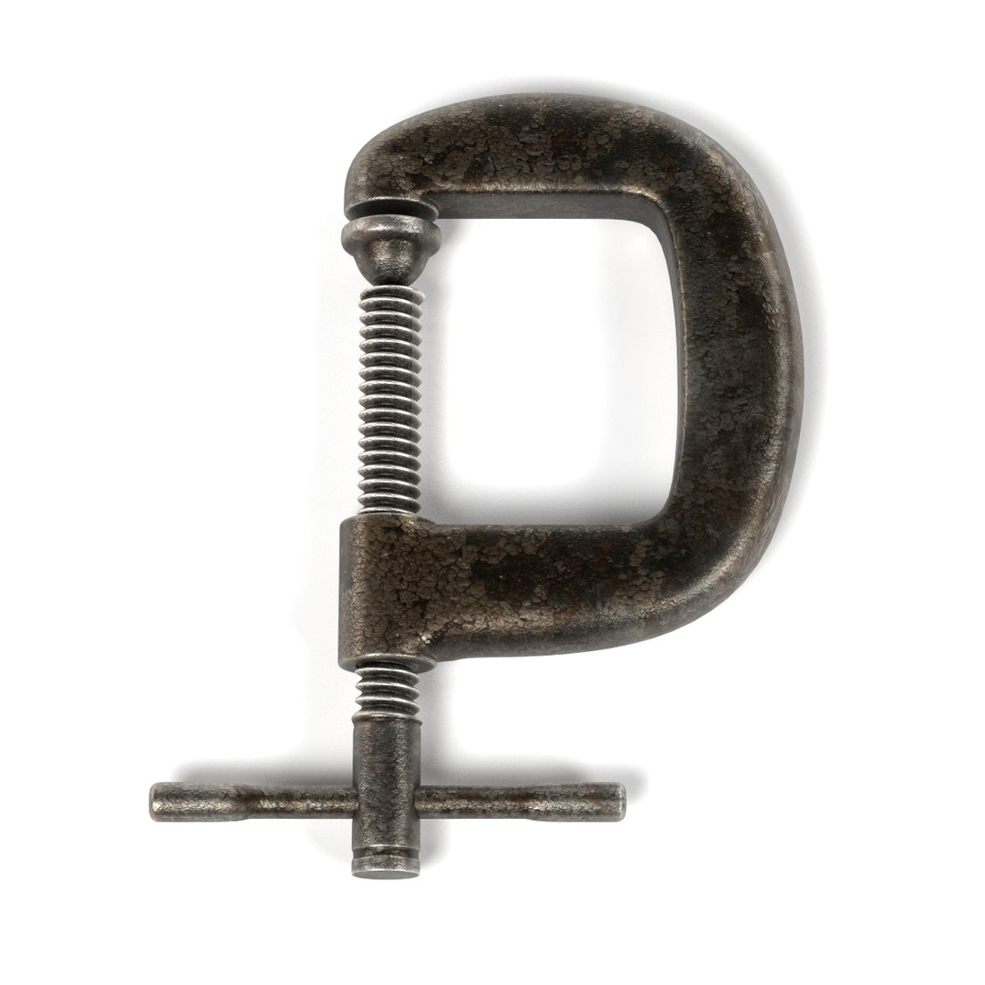 3d model rusty clamps