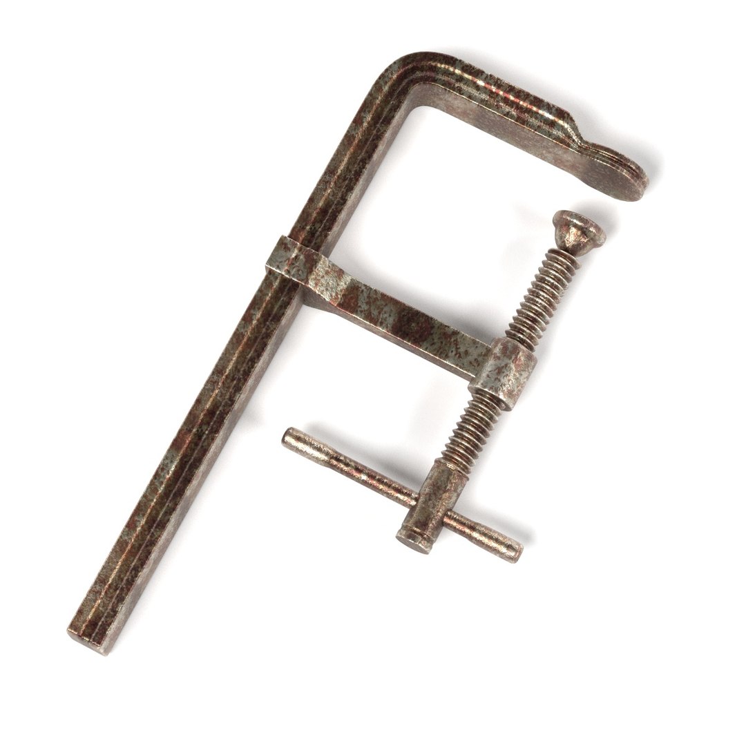 3d model rusty clamps