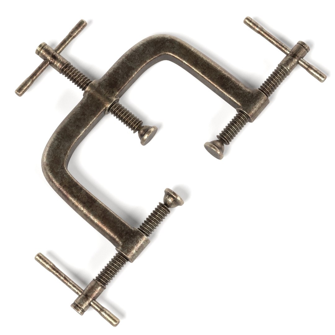 3d model rusty clamps