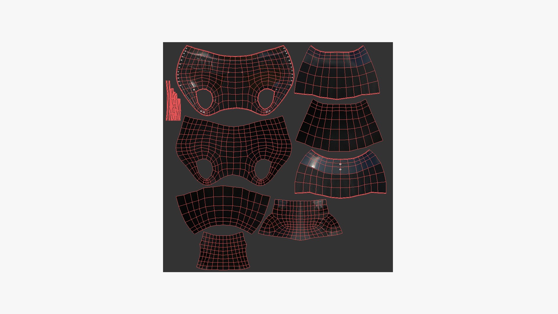 Gothic Girl Outfit A01 - Character Clothing Design 3D model ...