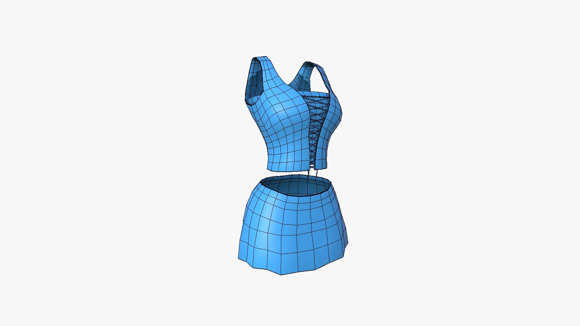 Gothic Girl Outfit A01 - Character Clothing Design 3D model ...