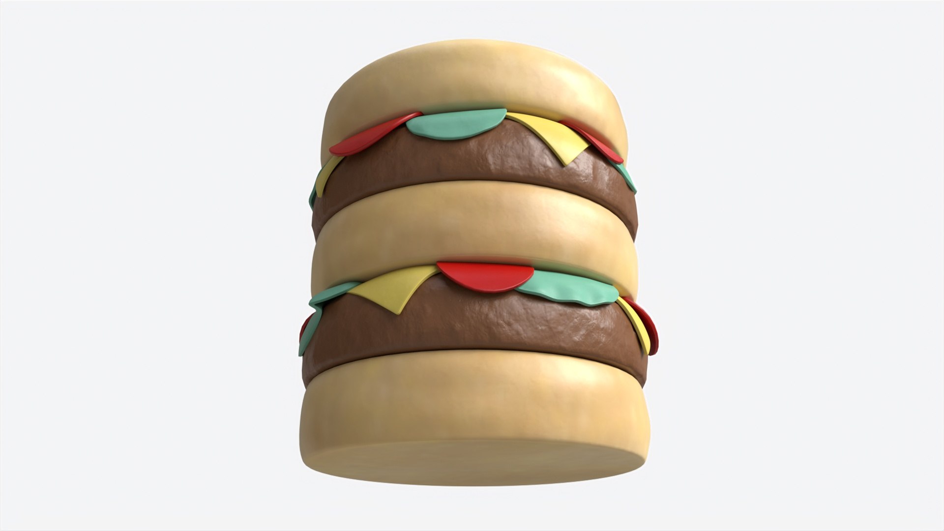 3D Cheeseburger Cake Tall Model - TurboSquid 2073399