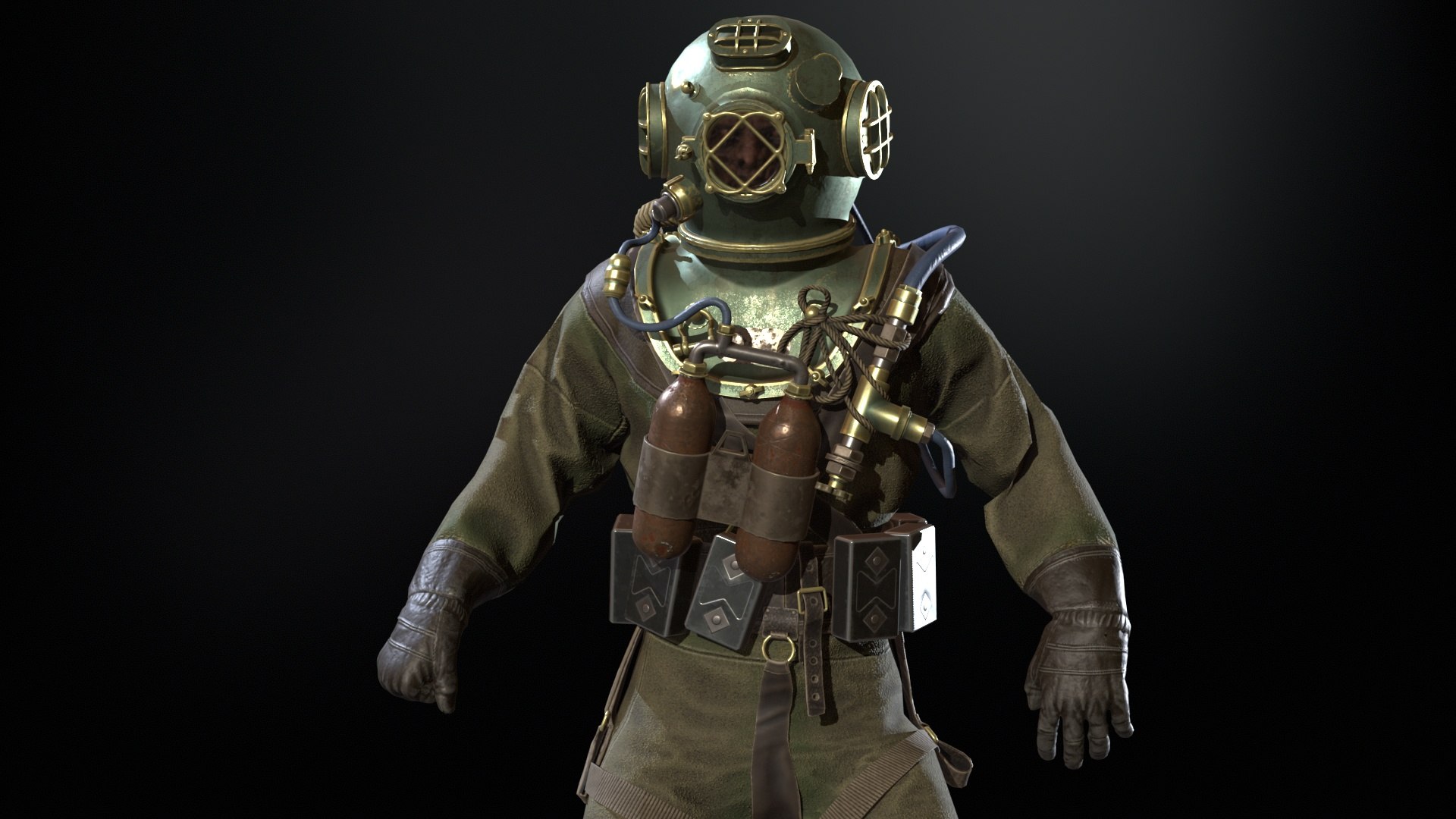 3D Zombie Diver 02 - TurboSquid 2291399