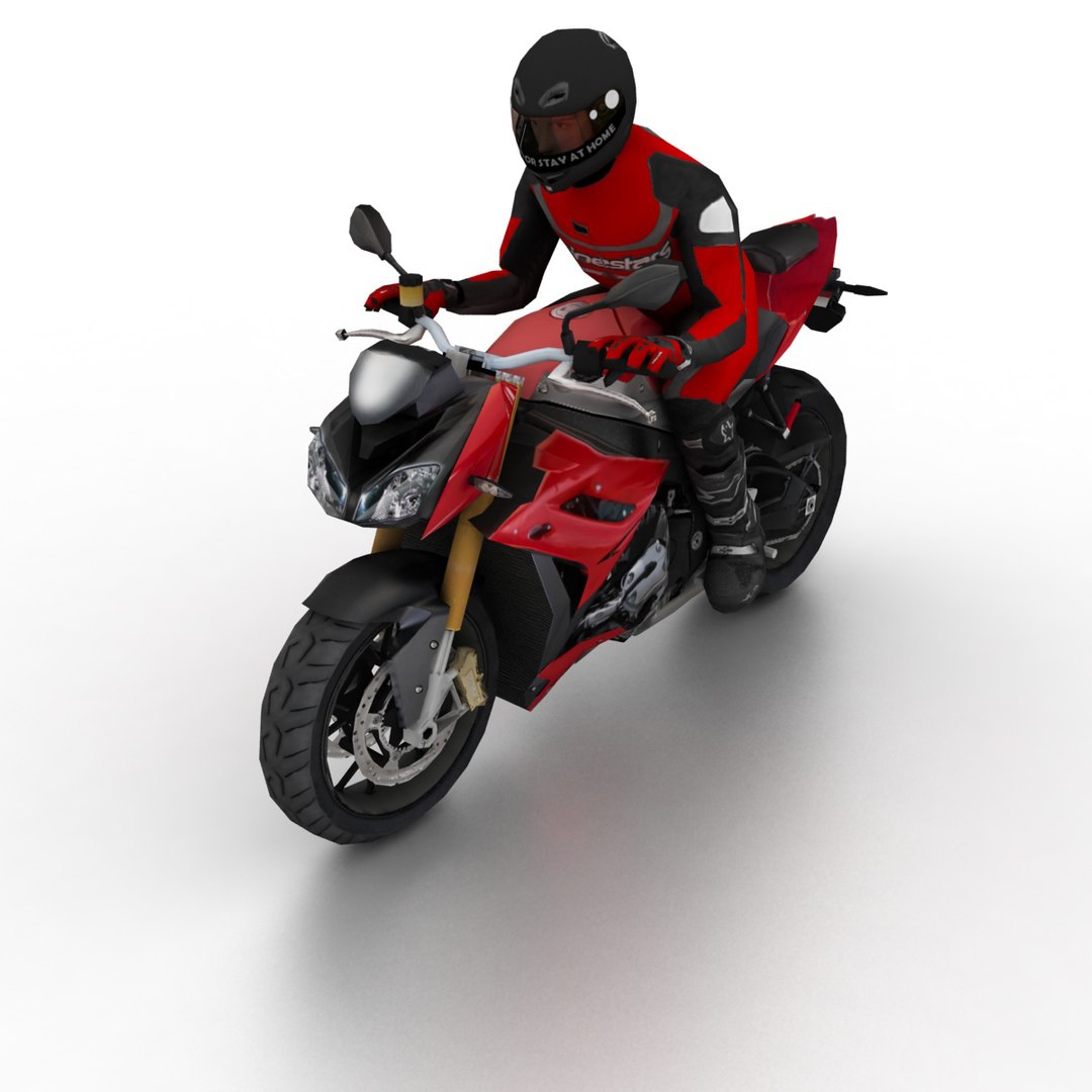 Generic Sport Bike Biker 3d Obj