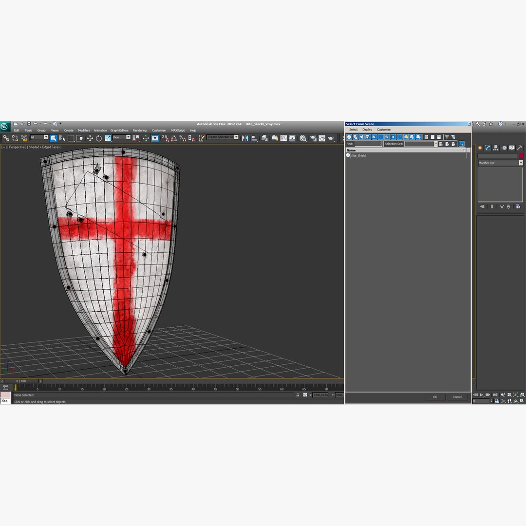 kite shield 3d c4d