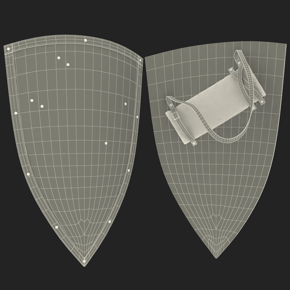 kite shield 3d c4d
