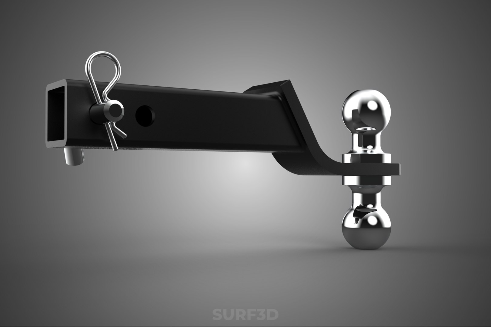 3D DUAL 2 BALL HITCH RECEIVER REVERSIBLE DROP JOINT TOWING TRAILER ...