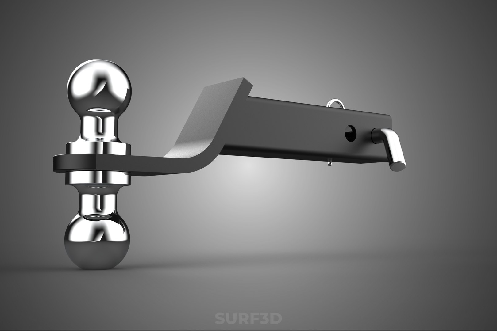 3D DUAL 2 BALL HITCH RECEIVER REVERSIBLE DROP JOINT TOWING TRAILER ...