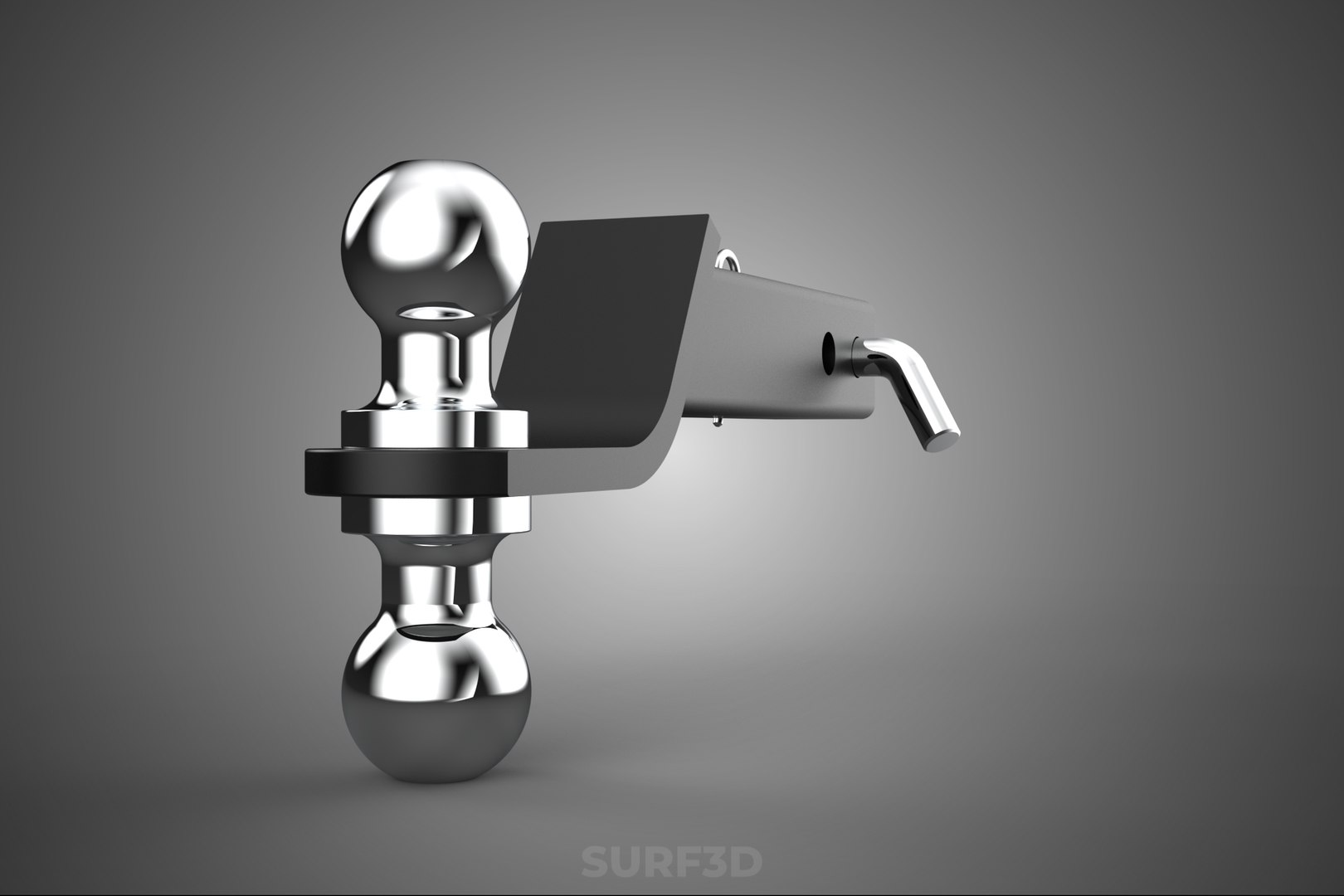 3D DUAL 2 BALL HITCH RECEIVER REVERSIBLE DROP JOINT TOWING TRAILER ...