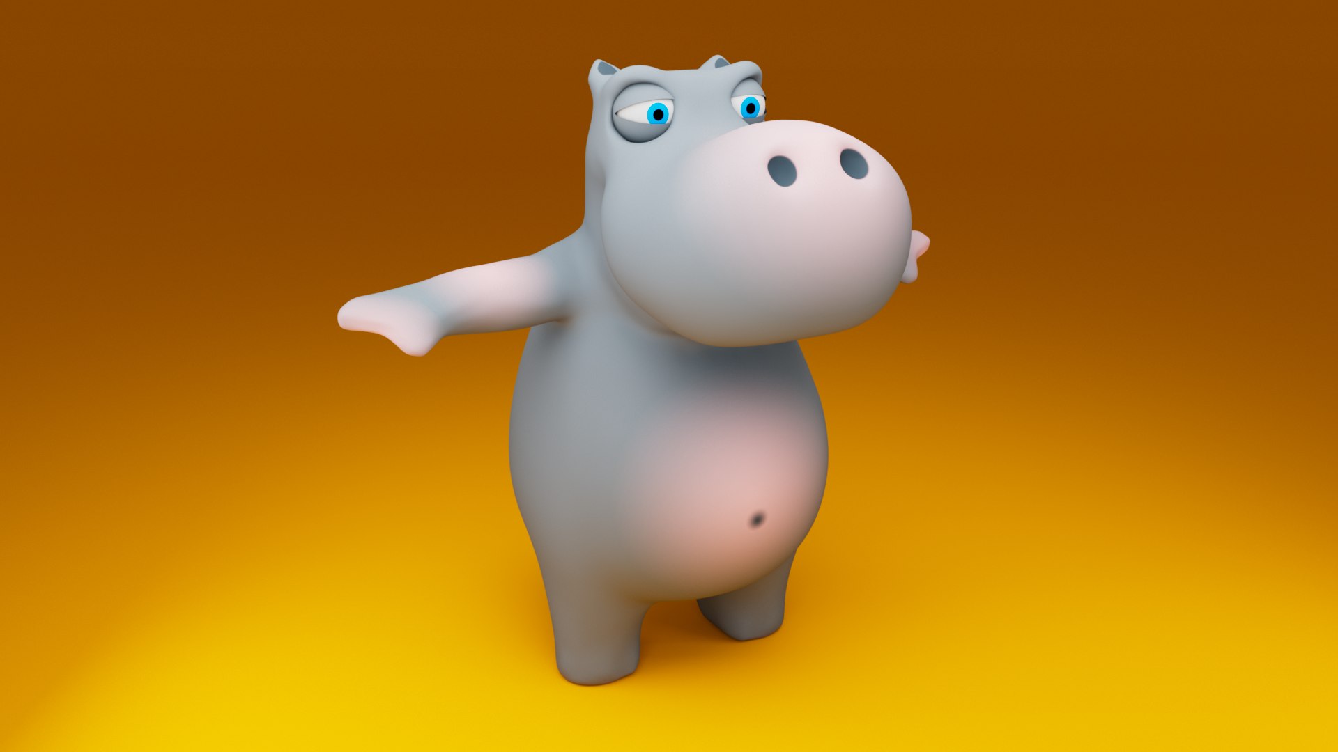 Stylized Cartoon Hippopotamus 3D Model 3D - TurboSquid 2200572